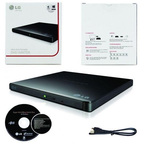 Lector grabador de CD/DVD externo LG, conexión USB, facil de ...